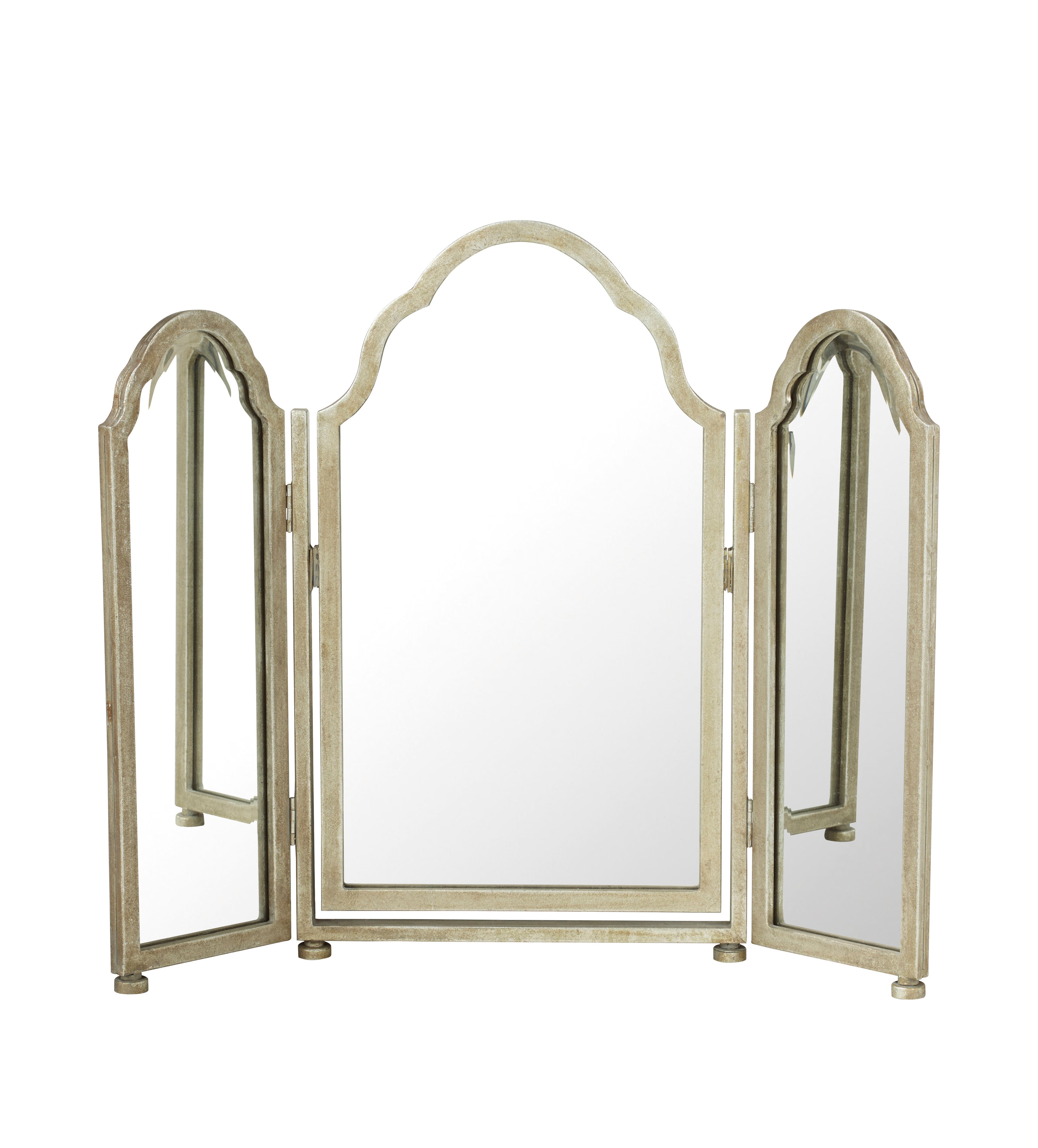 Trois Mirror - Antique Silver | OKA